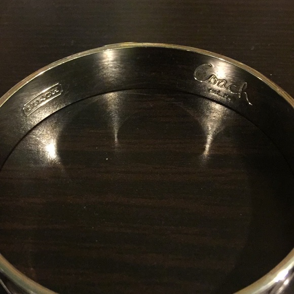 Coach | Jewelry | Coach Silver Logo Bangle | Poshmark